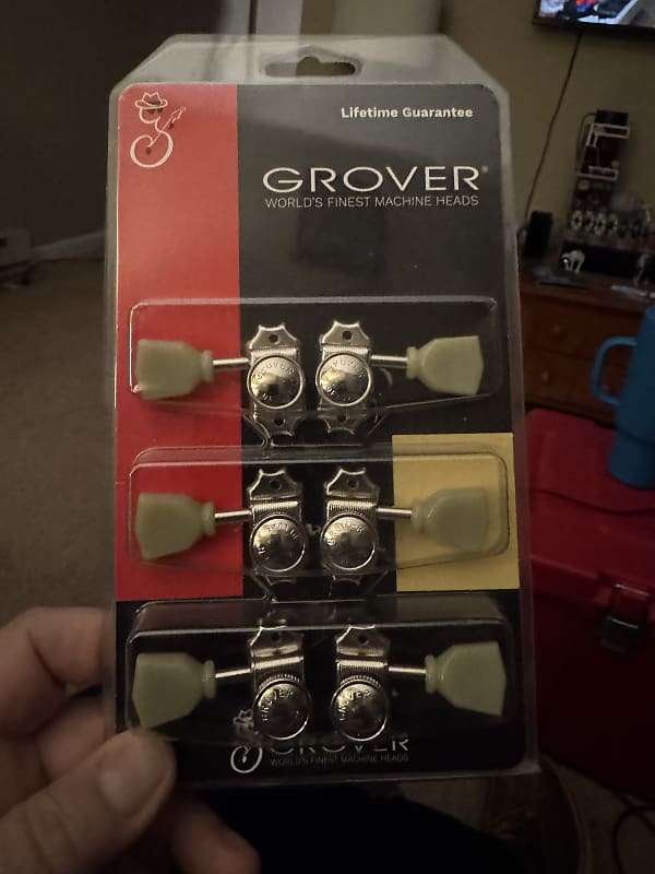 Grover 533NK Vintage Locking Tuners, Keystone Button, 3 +3 | Reverb