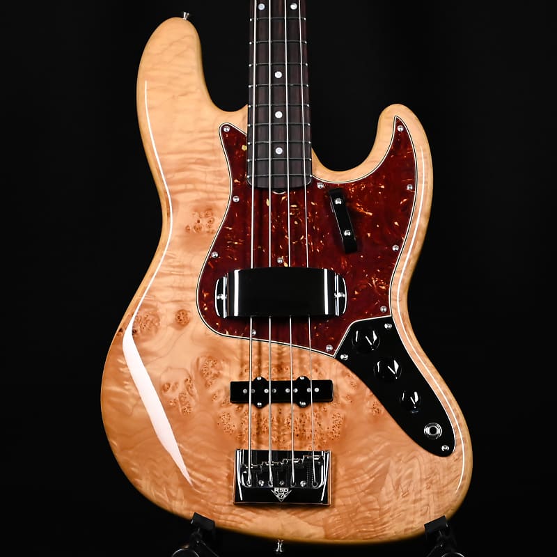 Fender Custom Shop Artisan Maple Burl Jazz Bass NOS- Aged | Reverb