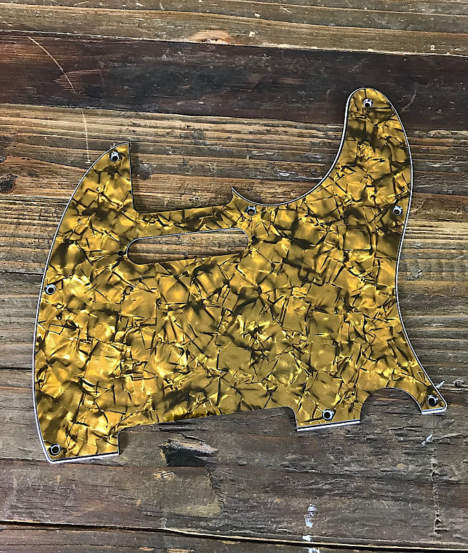 Bronze Pearl 8-Hole 3-Ply Pickguard for Fender Telecaster | Reverb
