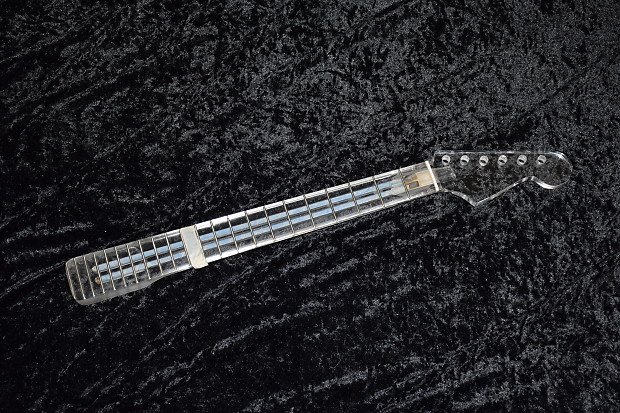 New 2016 Clear View Stratocaster Clear Acrylic Neck Fender | Reverb UK