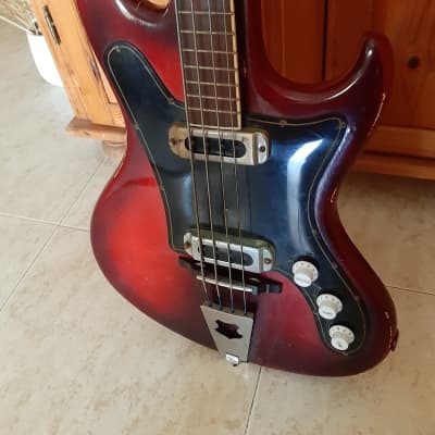 Vintage Musima V2 Bassguitar from 1965 - redburst | Reverb