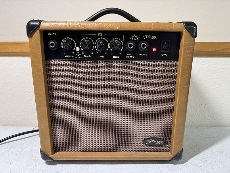 Stagg 10AA Guitar Amplifier 10w Combo Amp Acoustic Brown | Reverb