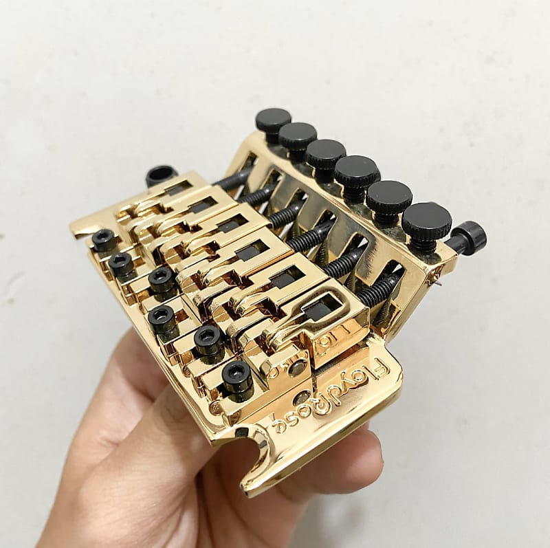 Floyd Rose FRT 1000 Original Style Gold 6 String Tremolo | Reverb