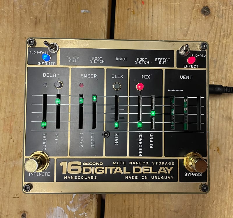 Maneco Labs 16 Seconds Delay Reissue Looping Delay Pedal | Reverb