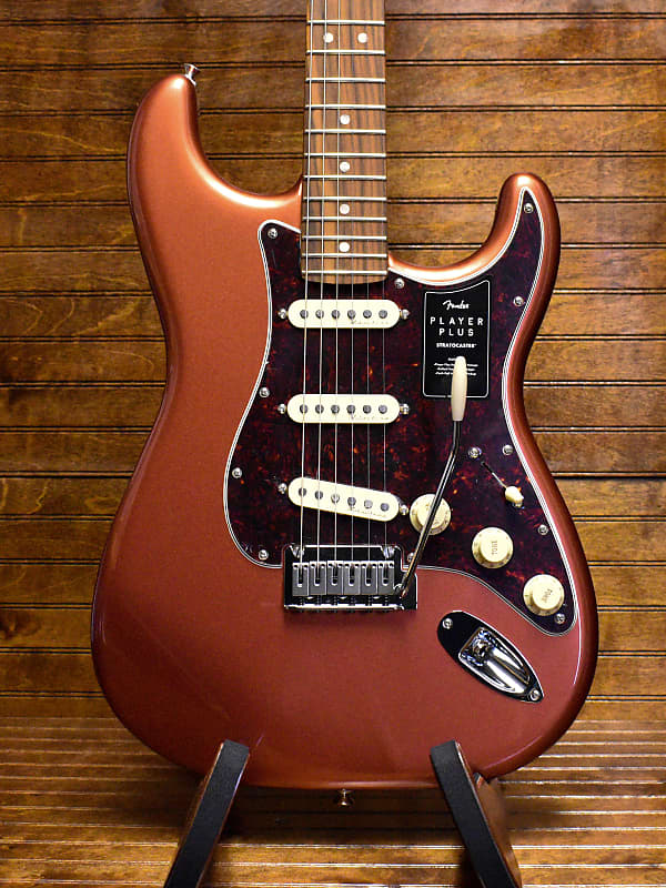 Fender Player Plus Stratocaster Aged Candy Apple Red | Reverb