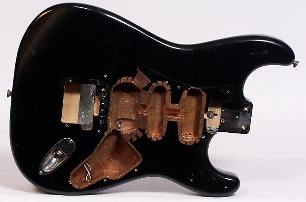 Fender Vintage 80s Strat Body -Black 3 Bolt Japan Kahler Trem | Reverb