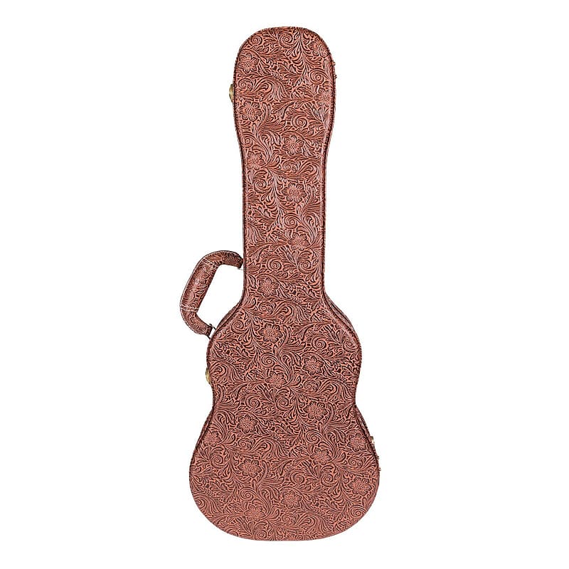 Tiki Deluxe Shaped Tenor Ukulele Hard Case (Paisley Brown) | Reverb