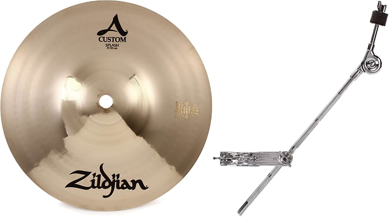 Zildjian 8 inch A Custom Splash Cymbal Bundle with Gibraltar | Reverb