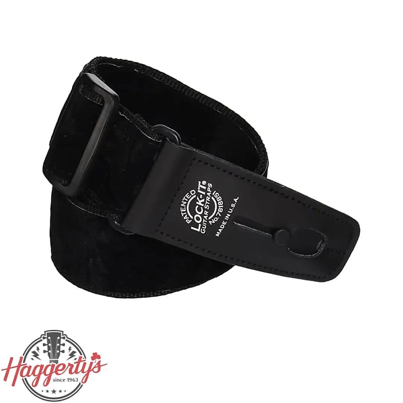 Lock-It 2" Crushed Velvet Strap - Black | Reverb