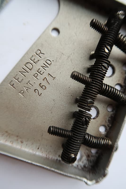 52 Fender Telecaster Bridge PAT.PEND. Tele Serial 2671 Number | Reverb