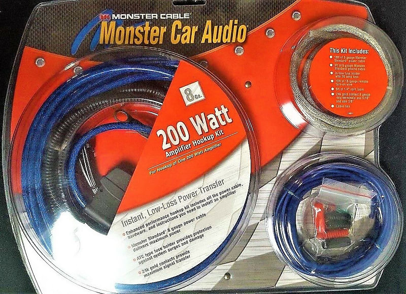 Monster Car Audio BL200 Car Amplifier Power Hookup Kit 8 | Reverb