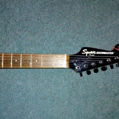 2003 Squier Showmaster "Cat's Eyes" Guitar Reverse Headstock | Reverb