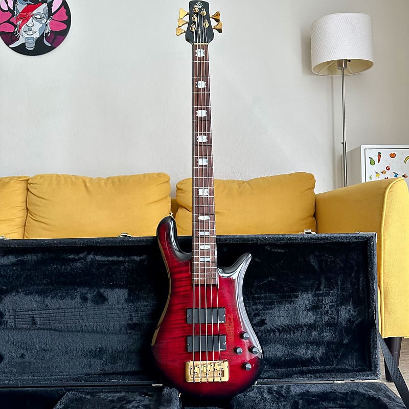 Spector NS5-CRFM Black Cherry Burst (35" Scale) 5-String Bass | Reverb