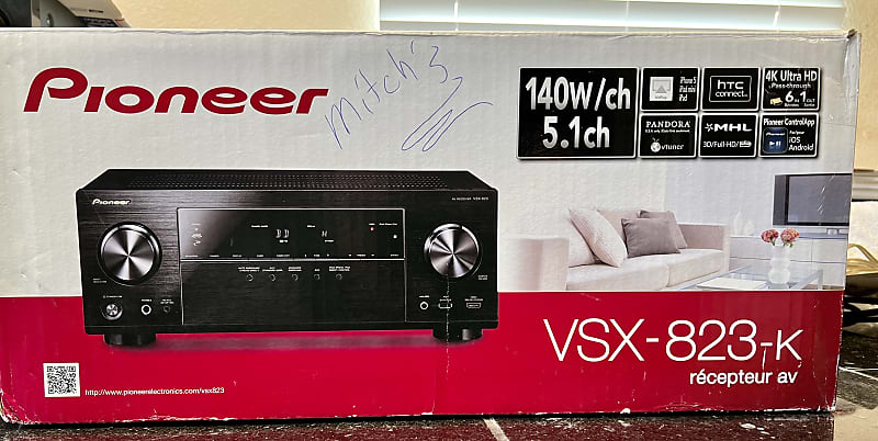 NEW Pioneer VSX-823-K 4K Ultra HD Network AV Receiver Airplay | Reverb