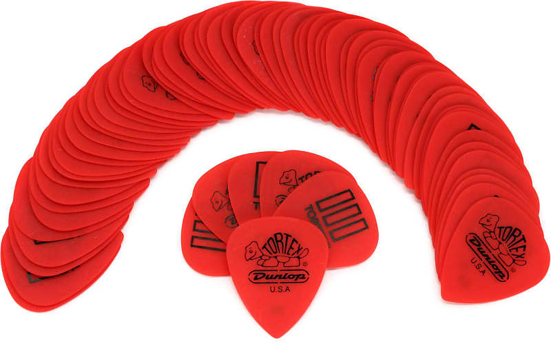 Dunlop Tortex TIII Guitar Picks - .50mm Red (72-pack) | Reverb