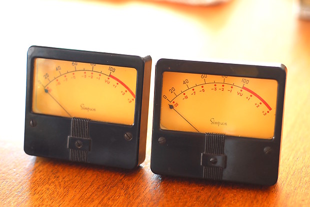 1950's Simpson VU meter Pair | Reverb