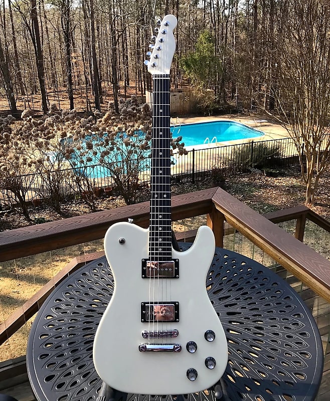 Warmoth Custom HH Telecaster Vintage White Gloss SD Maricela | Reverb