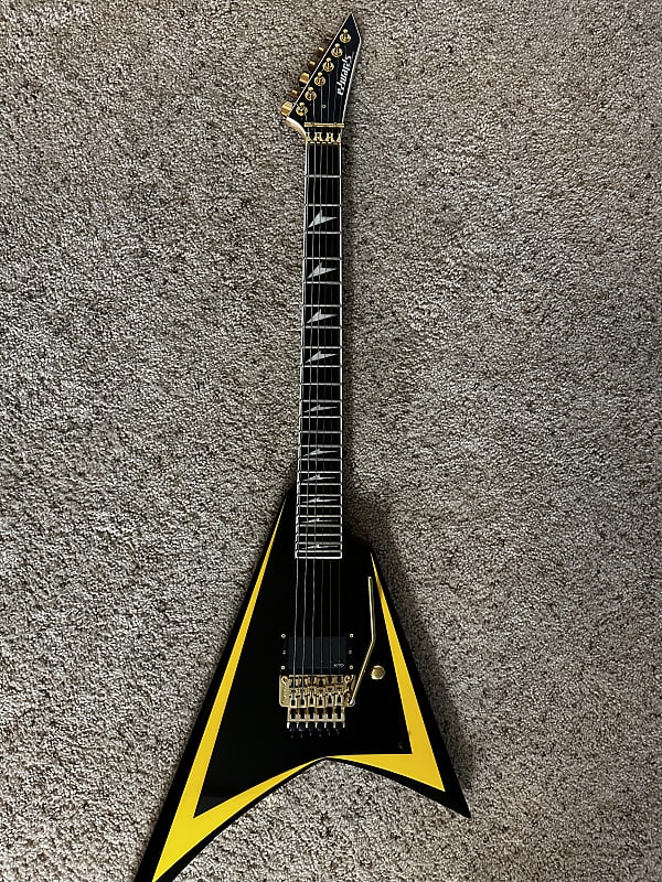 ESP Edwards E-ALEXI ARROWHEAD 2022 - Black / Yellow | Reverb