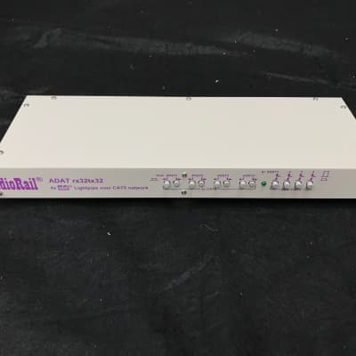 Audio Rail ADAT rx32tx32 4x Lightpipe Over CAT5 Network Rack | Reverb