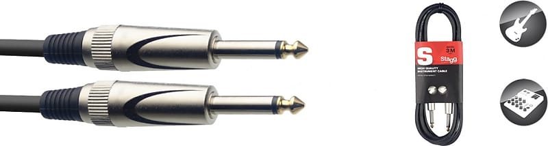 Instrument cable, jack/jack (m/m), 3 m (10"), heavy-duty | Reverb