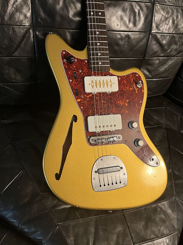 Partscaster Jazzmaster Thinline - Gold Relic | Reverb