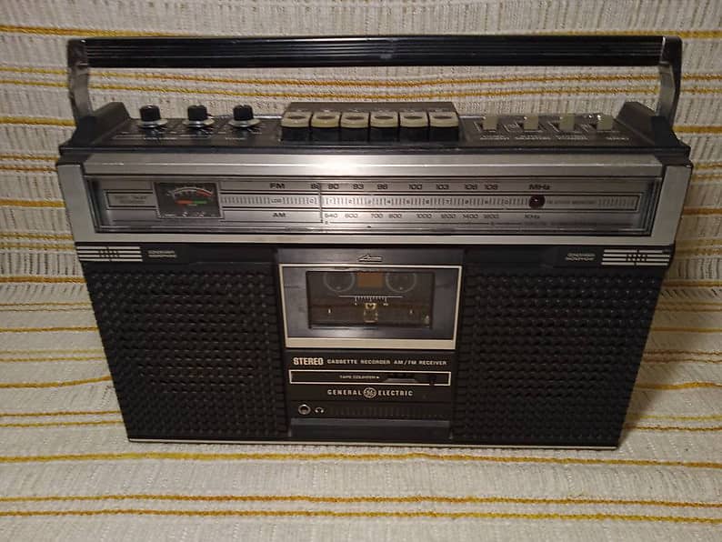 GE Model 3-5251A 80s Boombox Portable Tape Player Aux Only | Reverb
