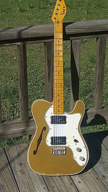 MJT Thinline Gold Top With Lollar Regals And Mastery Bridge | Reverb