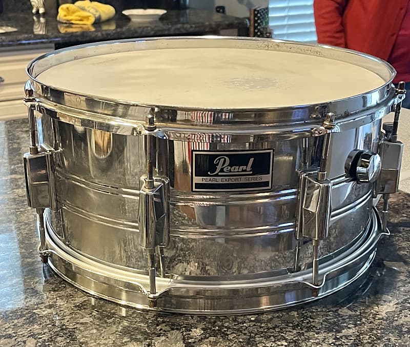Pearl chrome snare 6.5 … 90s | Reverb