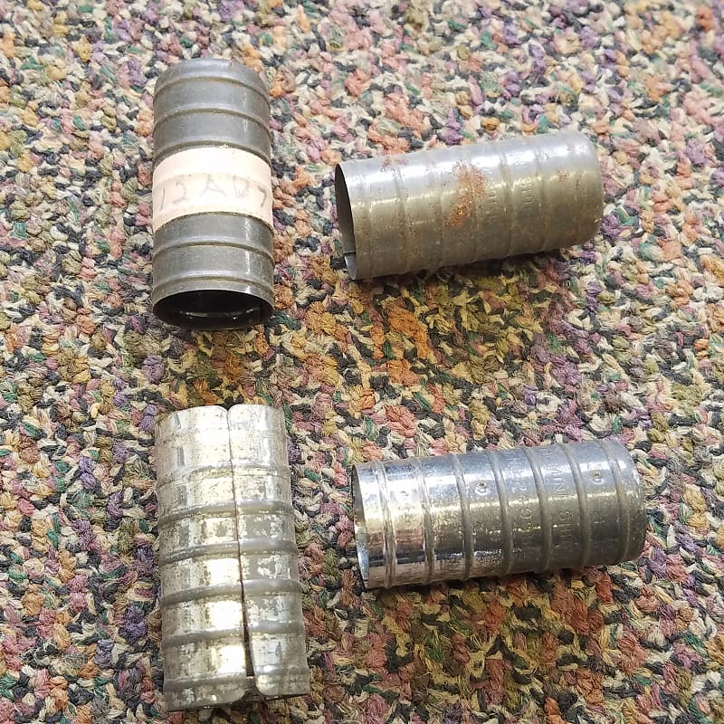 Unknown Pair (2) Tube Shields 12AX7 9-pin Wrap tall Dynaco | Reverb