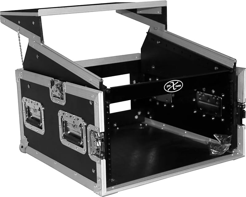 6U Rack x 10U Top Mixer DJ Combo Flight Case w Laptop Shelf | Reverb