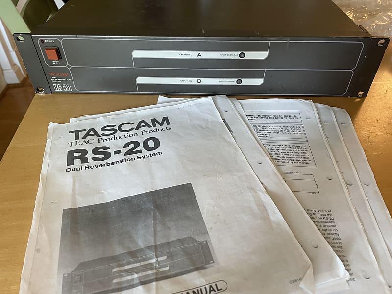 Tascam RS-20 Stereo Analog Spring Reverb Rack with Manual | Reverb