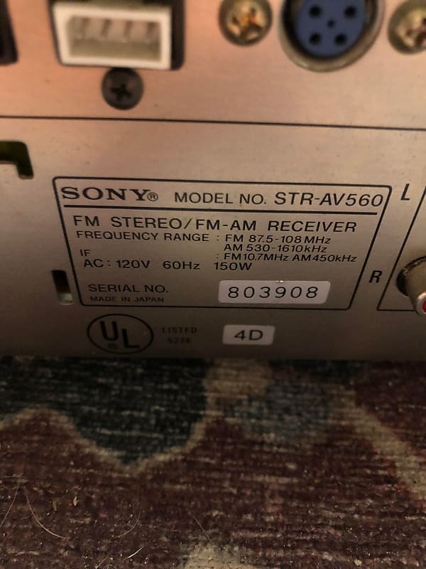 Sony STR-AV560 Stereo Receiver | Reverb