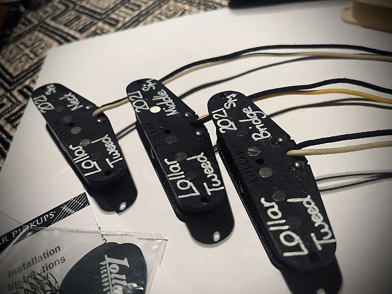 Lollar Tweed Single Coil Pickup Set | Reverb