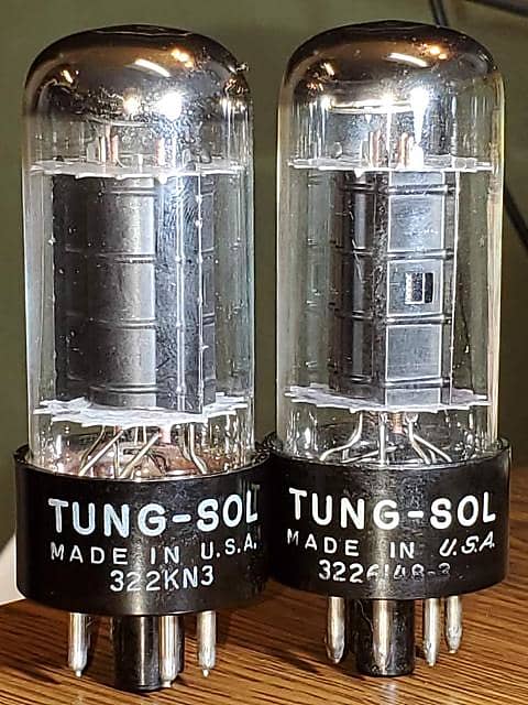 6V6GTA Tung-Sol matched pair Black Plates MaxiMatcher2 tested | Reverb