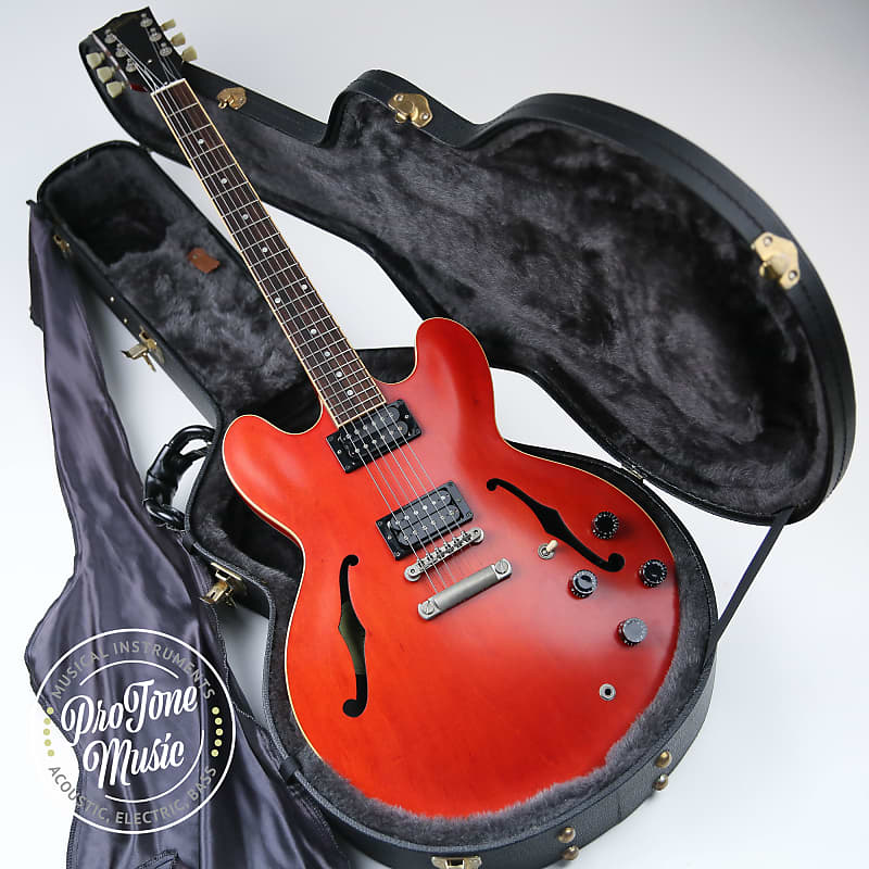2002 Gibson USA ES-333 Satin Cherry Red & Gibson Hard Case | Reverb