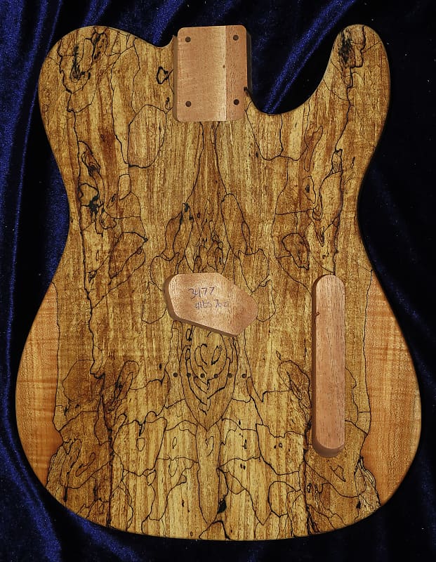 Flamed Spalted Maple Top \ Mahogany Telecaster Tele Body | Reverb UK