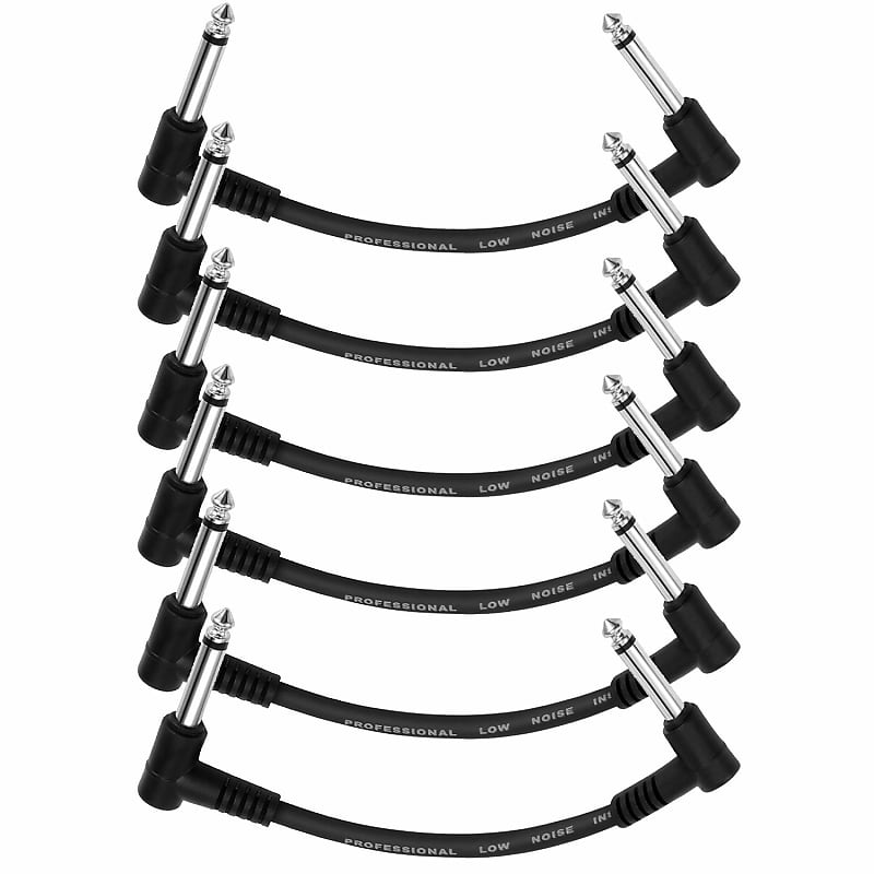6 Inch Guitar Patch Cable Black, Guitar Effect Pedal Cables, | Reverb