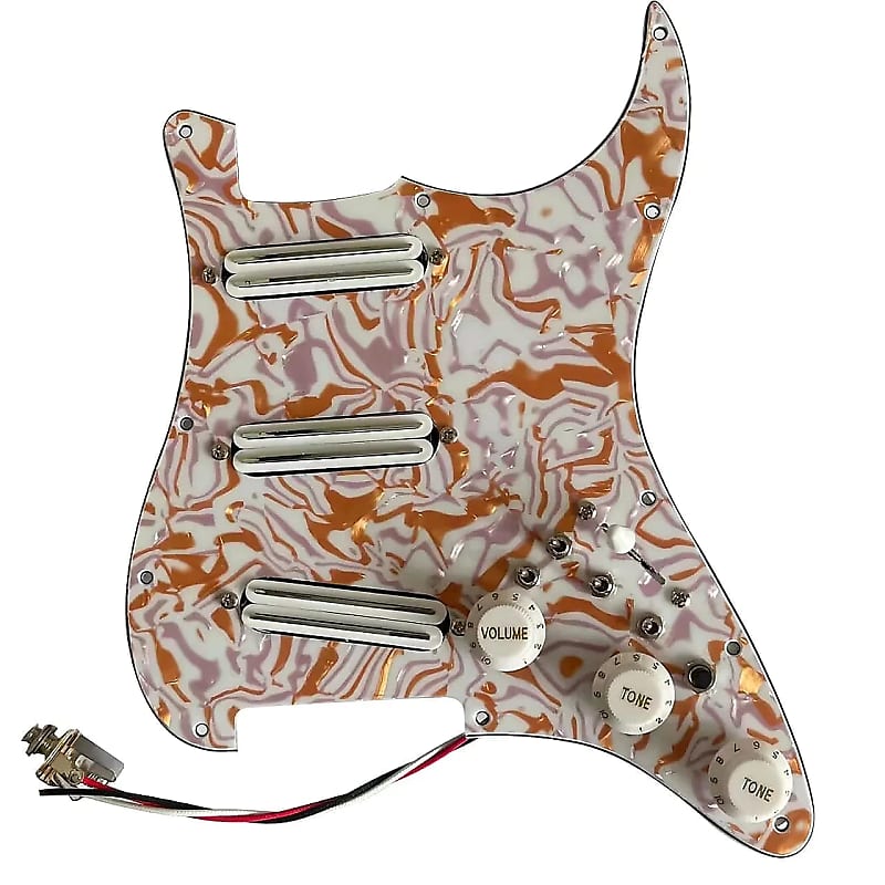 Dual Hot Rails Guitar Strat Style Loaded Prewired Pickguard | Reverb