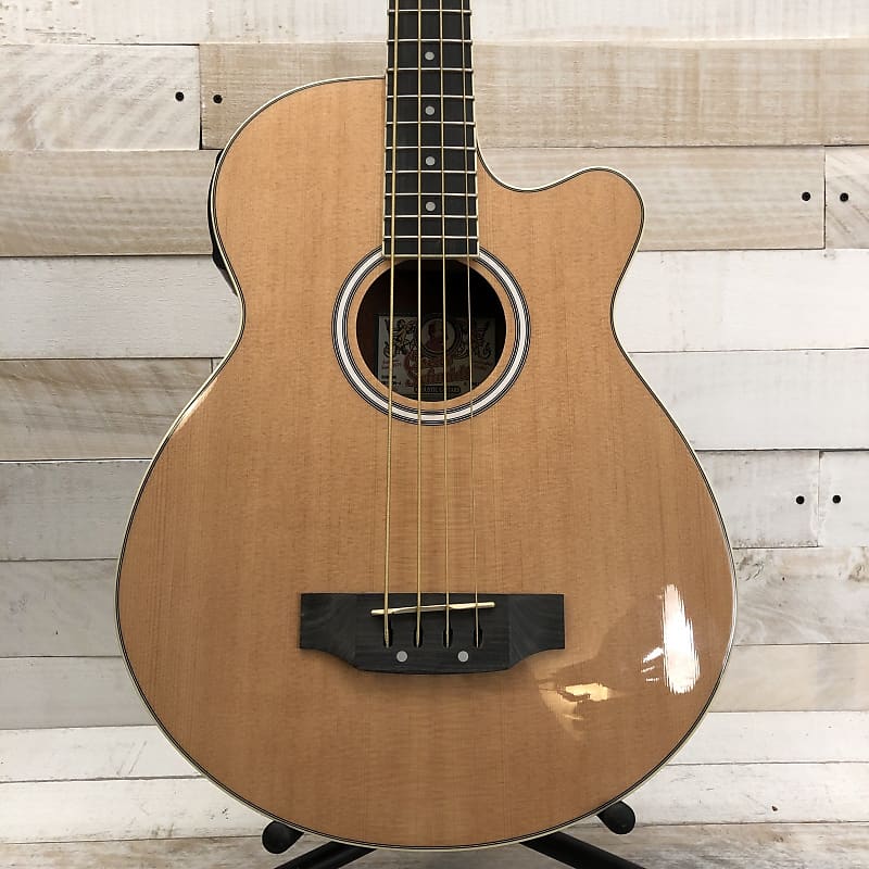 Oscar Schmidt OB100 Acoustic-Electric Bass Guitar Natural | Reverb