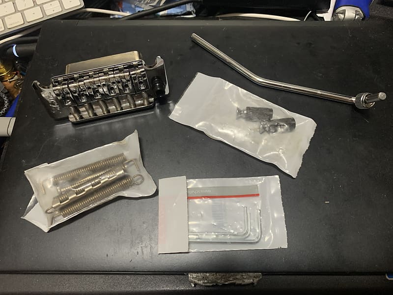 Schaller Vintage Tremolo Chrome 37mm Bridge Block | Reverb