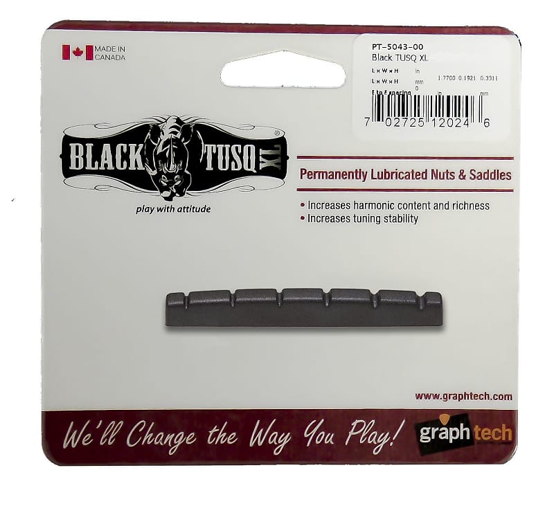 Graphtech Black PT-5043-00 Slotted Tusq XL Nut for Cort | Reverb