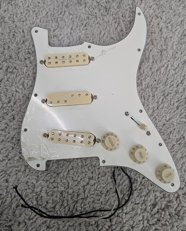 Pre-Wired Strat Pickguard, Custom built w/Seymour Duncan SSS | Reverb