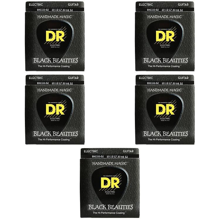 DR Strings BKE-10/52 Black Beauties K3 Coated Electric Guitar | Reverb