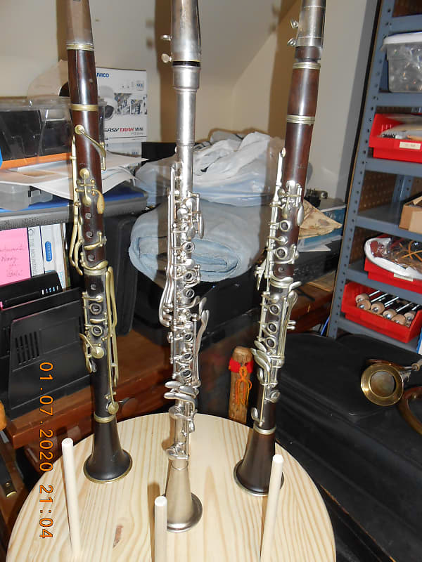 Refurbished, Vintage Baronet Silver Metal Clarinet. | Reverb