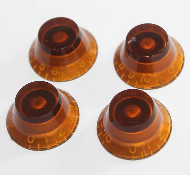 Vintage 1980's Gibson Bonnet Amber Knobs Les Paul SG ES 1980 | Reverb