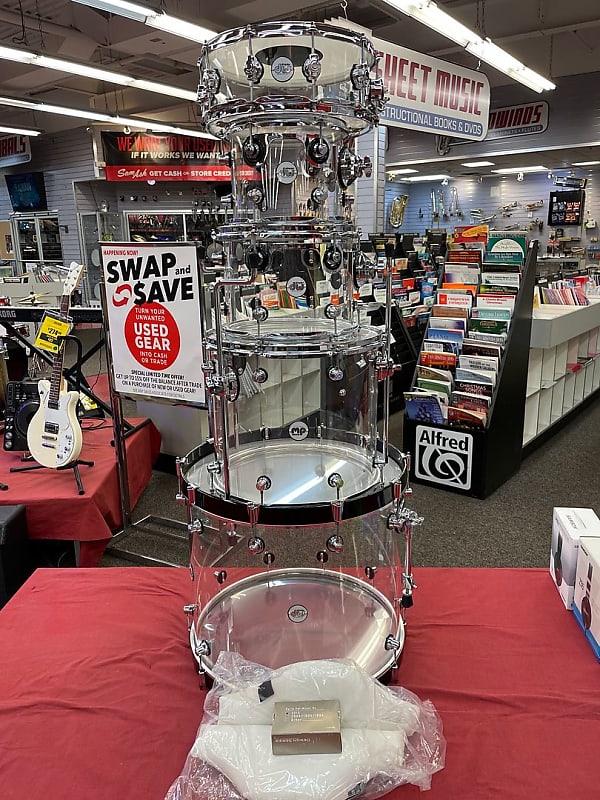 Drum Workshop Design Series Acrylic Drum Shell Pack(5 Piece) | Reverb