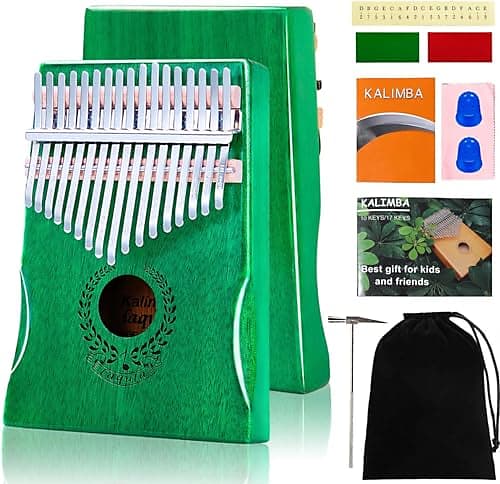 Kalimba 17 Keys Thumb Piano - Green Finger Piano Professional | Reverb