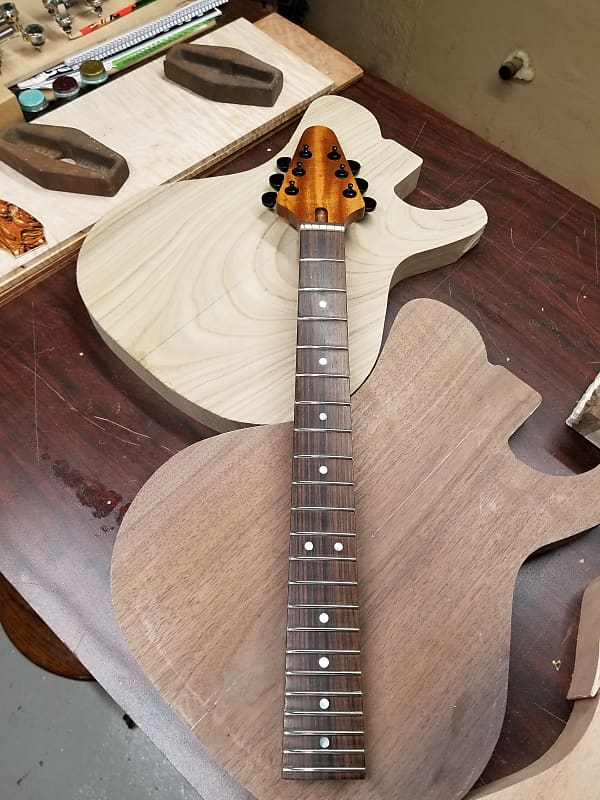 Warmoth V Neck conversion scale 24 3/4 Mahogany Rosewood | Reverb