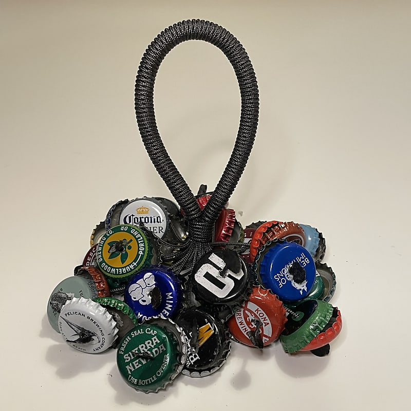 Upcycled Percussion - Bottle Cap Hand Rattle / Shaker - | Reverb