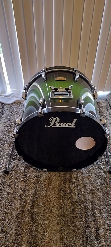 Pearl 22x18 Maple Session Custom Green Burst | Reverb
